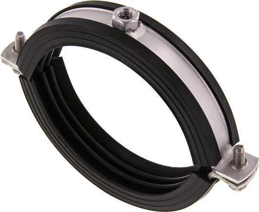 Collier de serrage pour tube, 100 - 106 mm, 1.4404, avec insert,